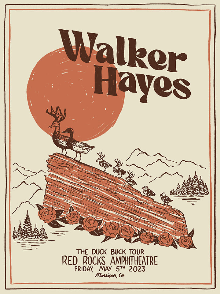 Red Rocks Poster – Walker Hayes Official Store